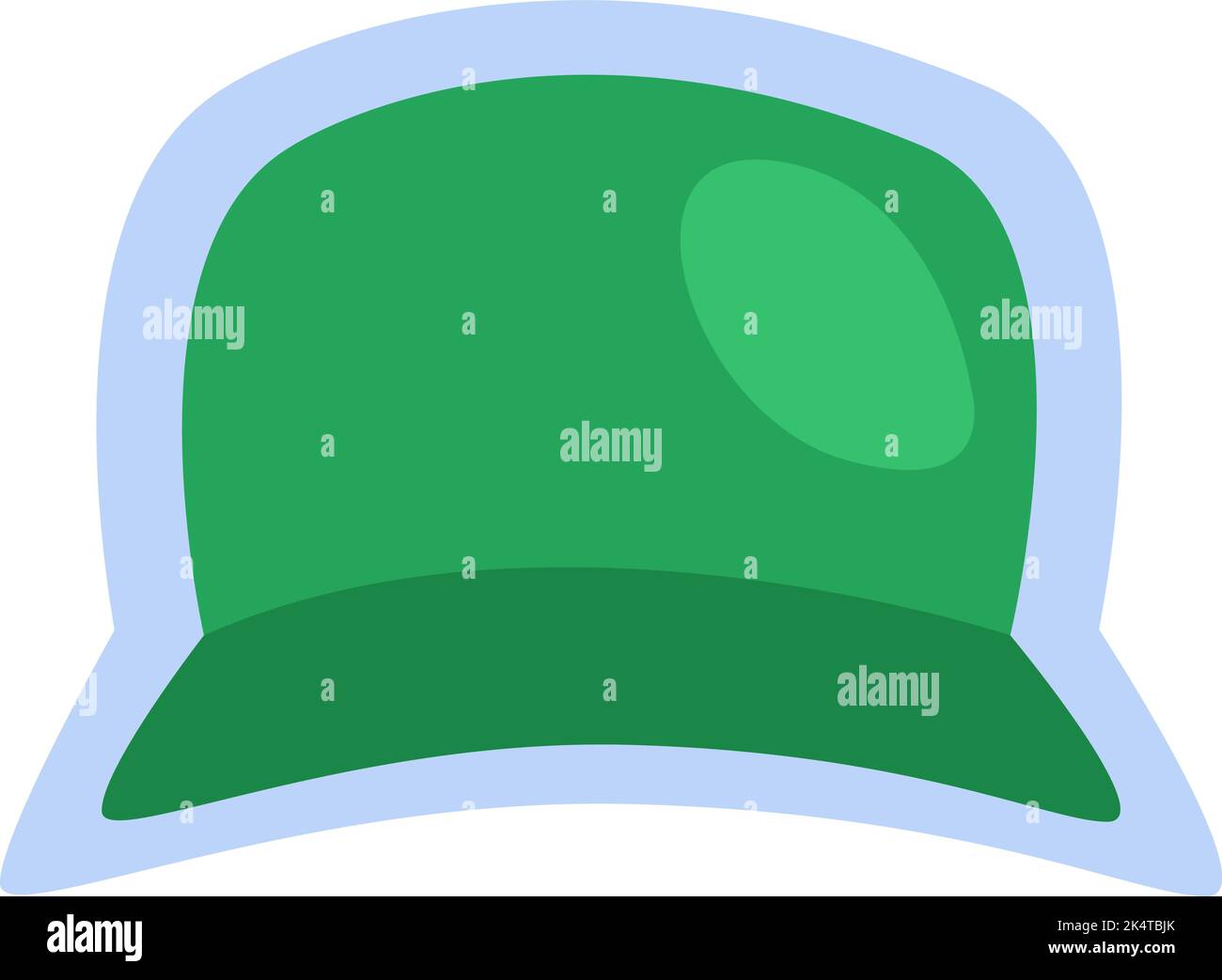 Green cap, illustration, vector on a white background Stock Vector ...