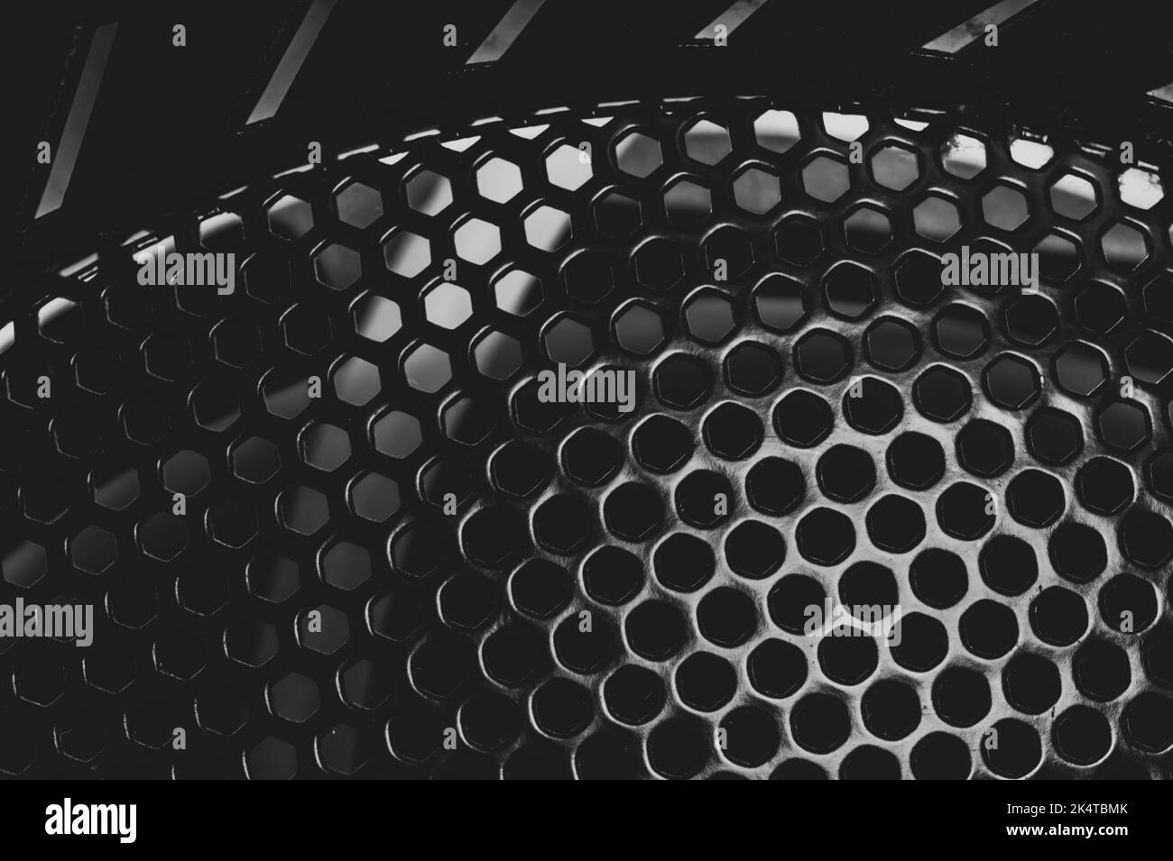 Grid with round holes abstract background. protective mesh of computer ...