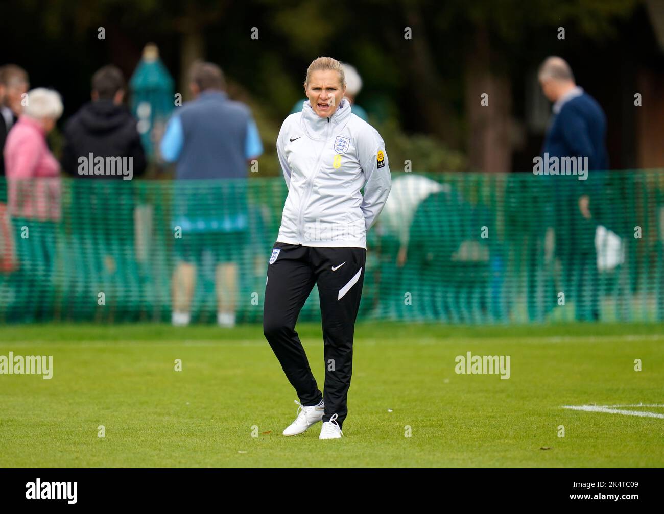 England manager Sarina Wiegman during a training session at The ...