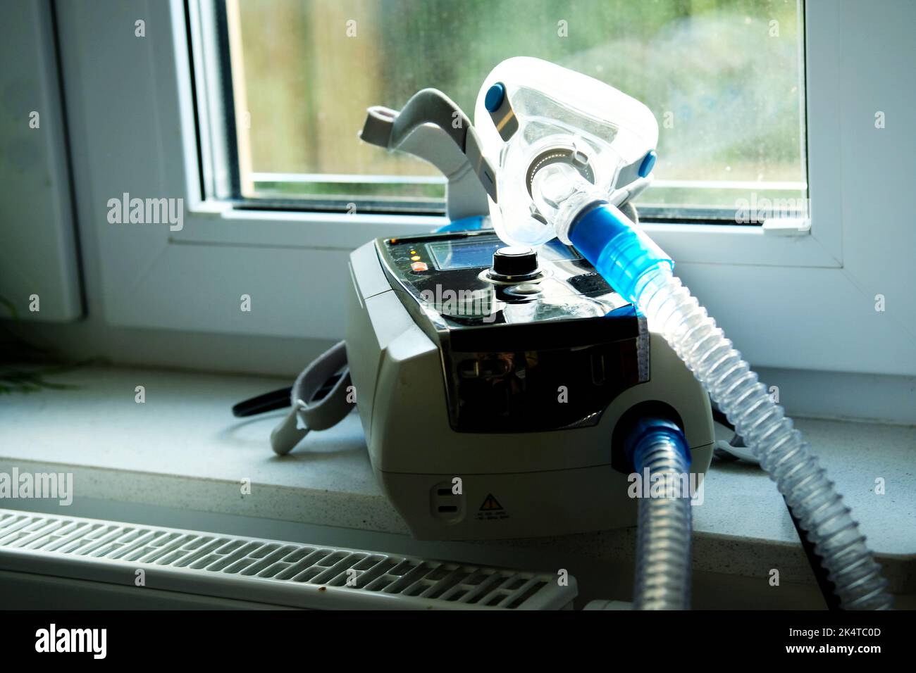 non invasive ventilator (niv) with mask used by patients with ...