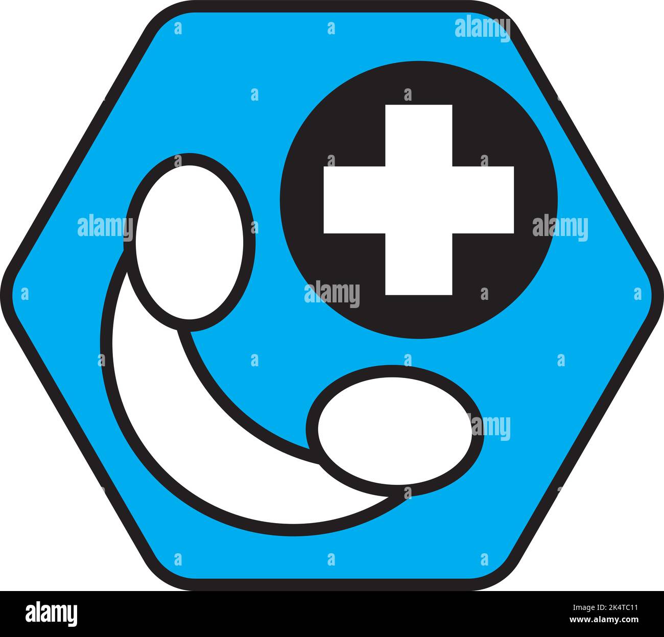 Health care call, illustration, vector on a white background Stock ...