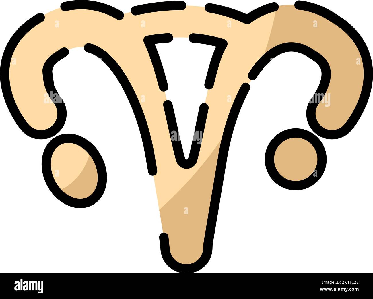 Female uterus, illustration, vector on a white background Stock Vector ...