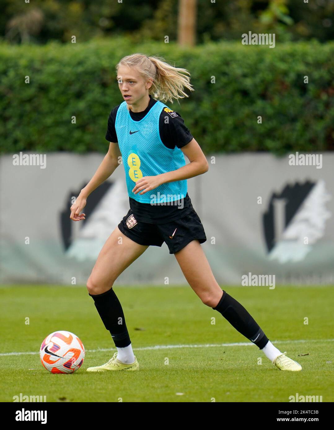 England's Esme Morgan during a training session at The Lensbury Resort ...