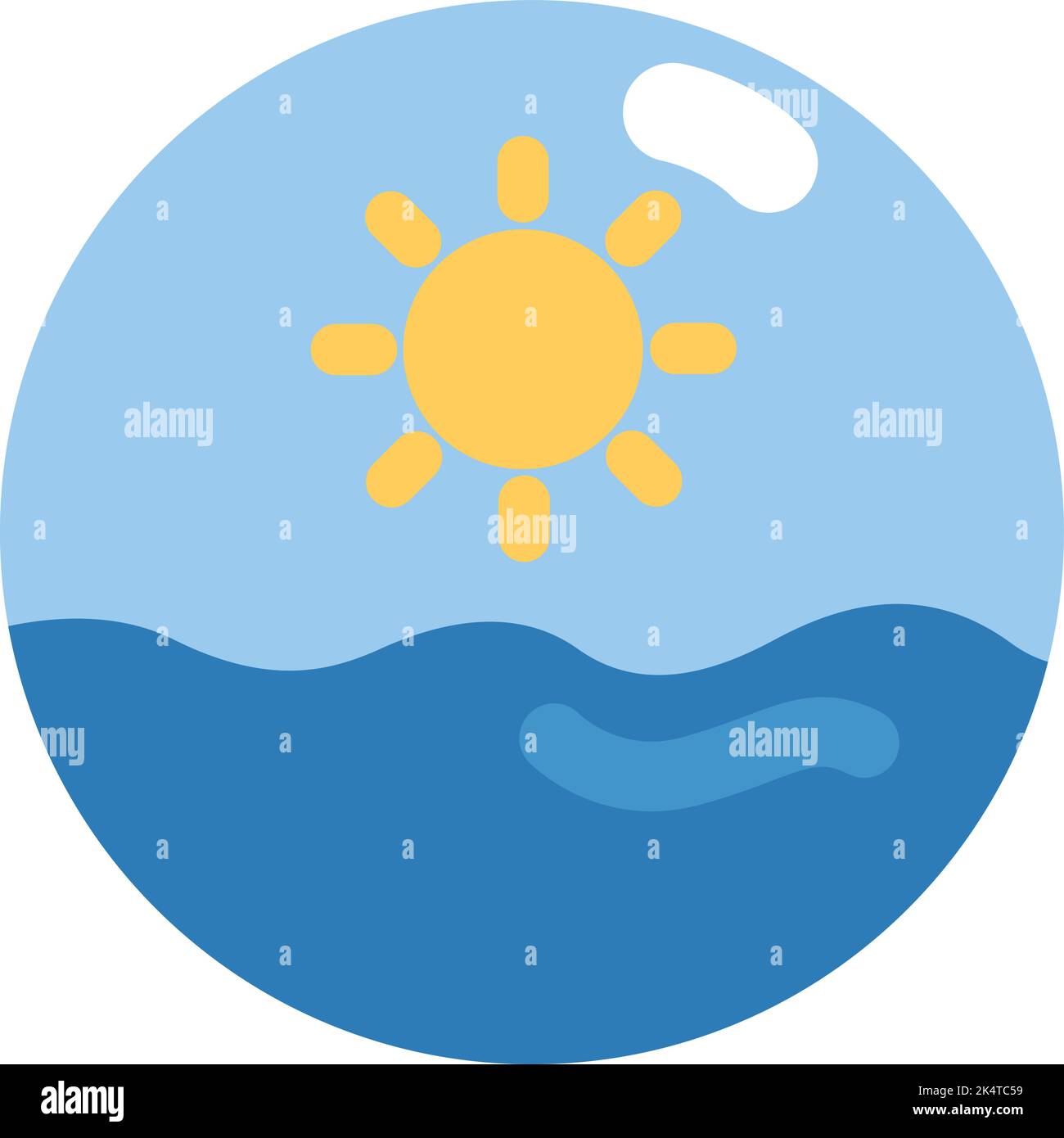 Sky sea background Cut Out Stock Images & Pictures - Alamy