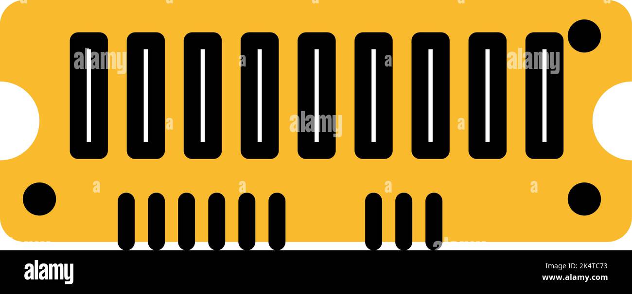 PC RAM, illustration, vector on a white background Stock Vector Image ...