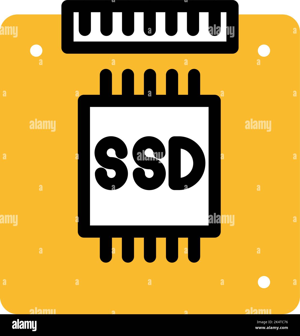 PC SSD, illustration, vector on a white background Stock Vector Image ...