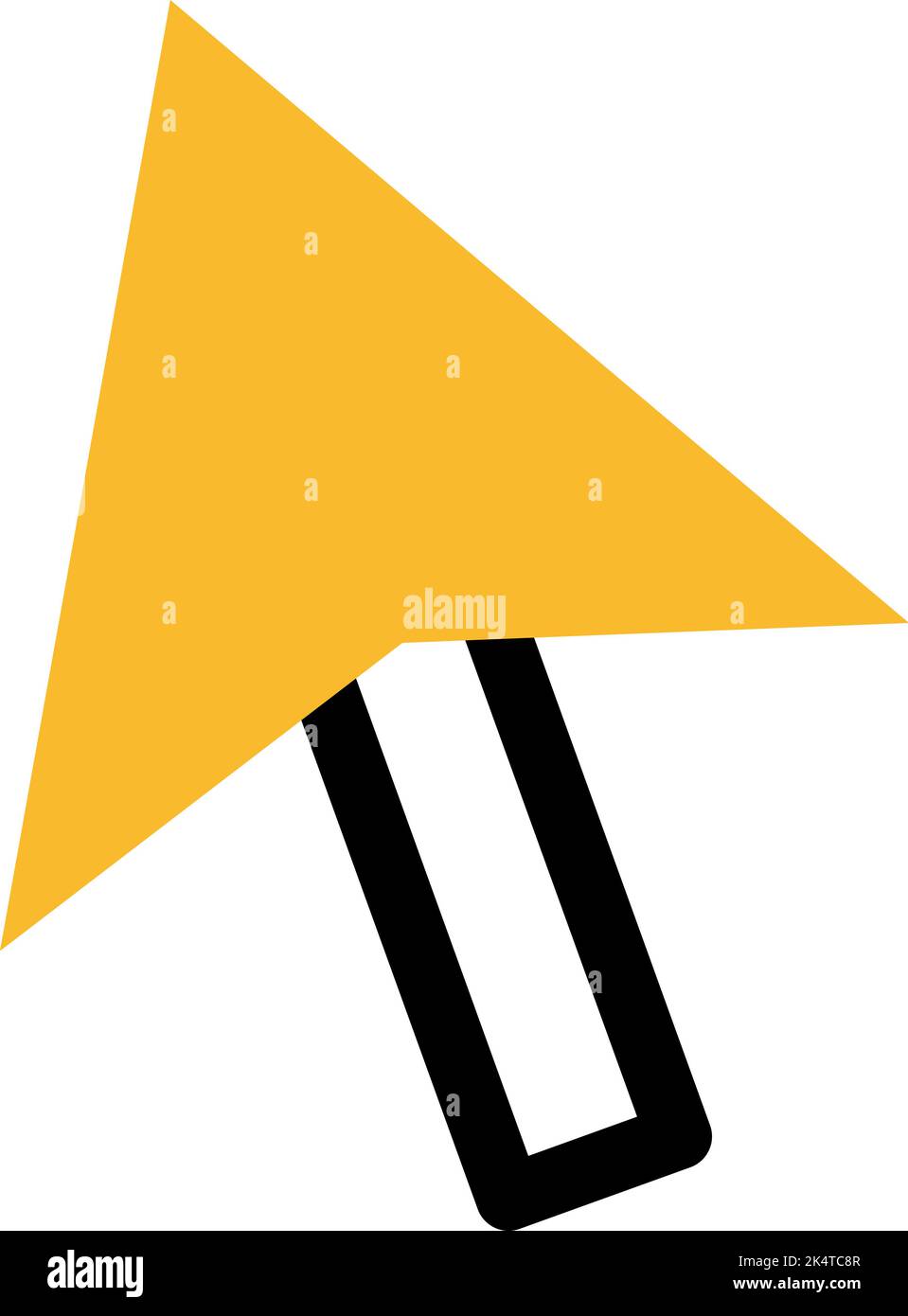 PC mouse cursor, illustration, vector on a white background Stock ...