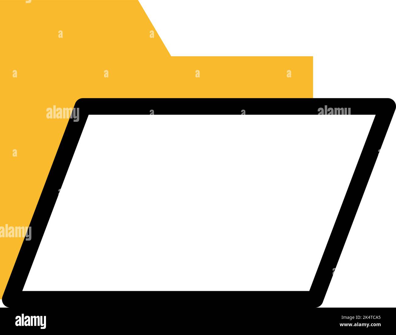 PC open file, illustration, vector on a white background Stock Vector ...