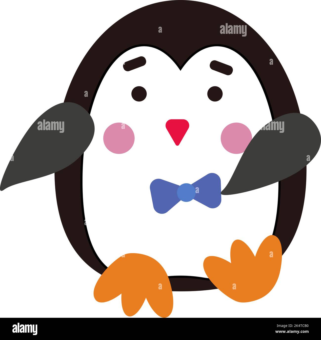 Walking penguin, illustration, vector on a white background Stock ...