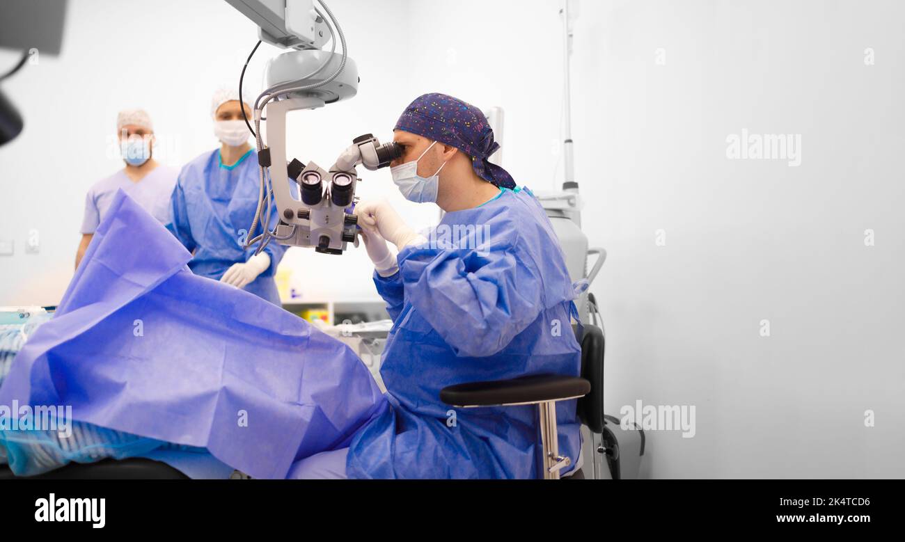 Doctor uses medical technology for examination of patient Stock Photo ...