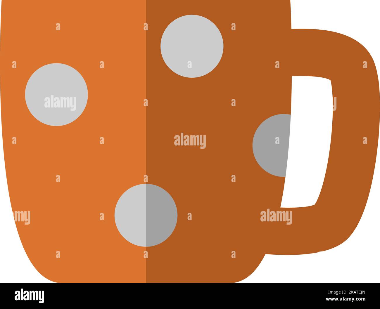 Cup on orange background Stock Vector Images - Alamy