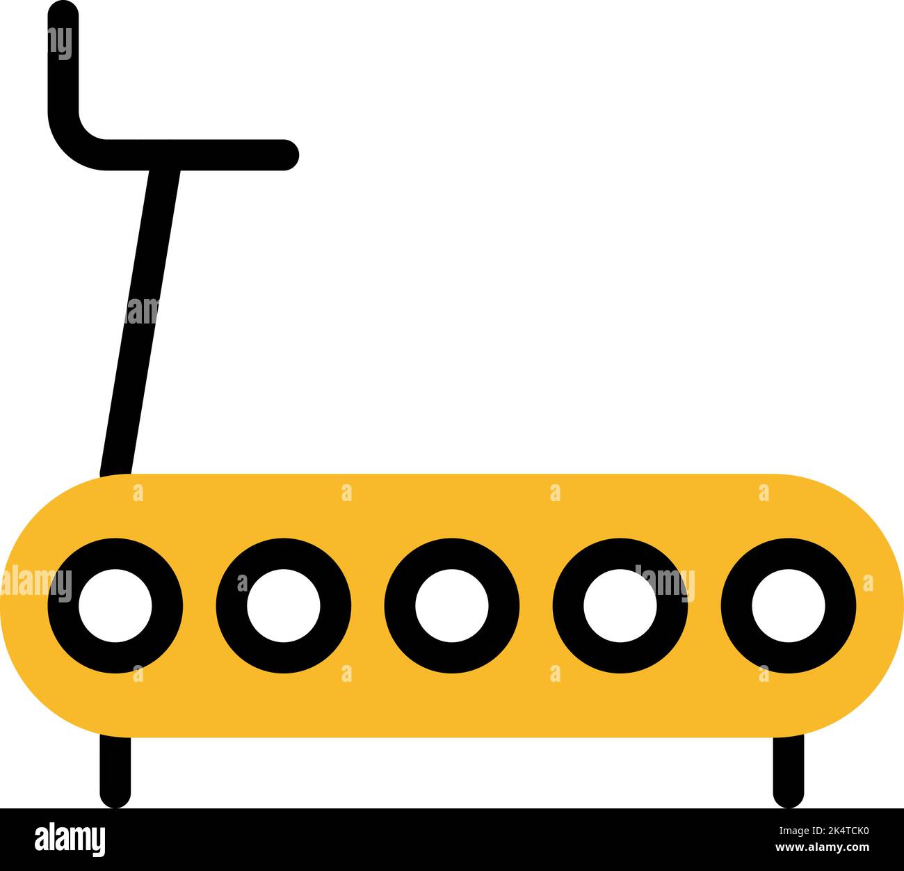 Gym running track, illustration, vector on a white background Stock ...