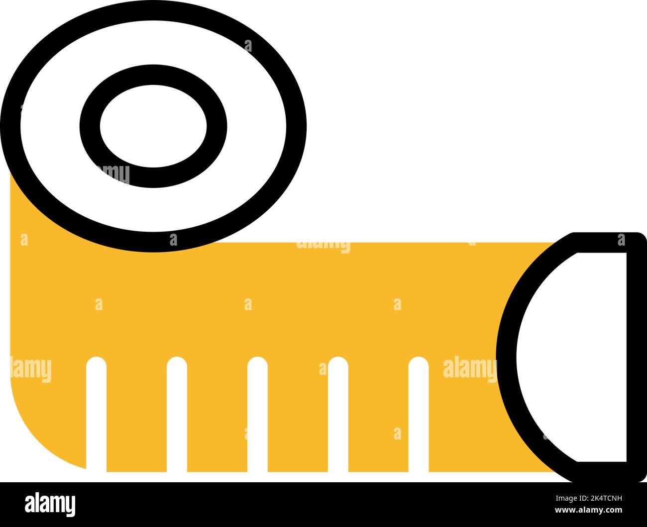Gym measure tape, illustration, vector on a white background Stock ...