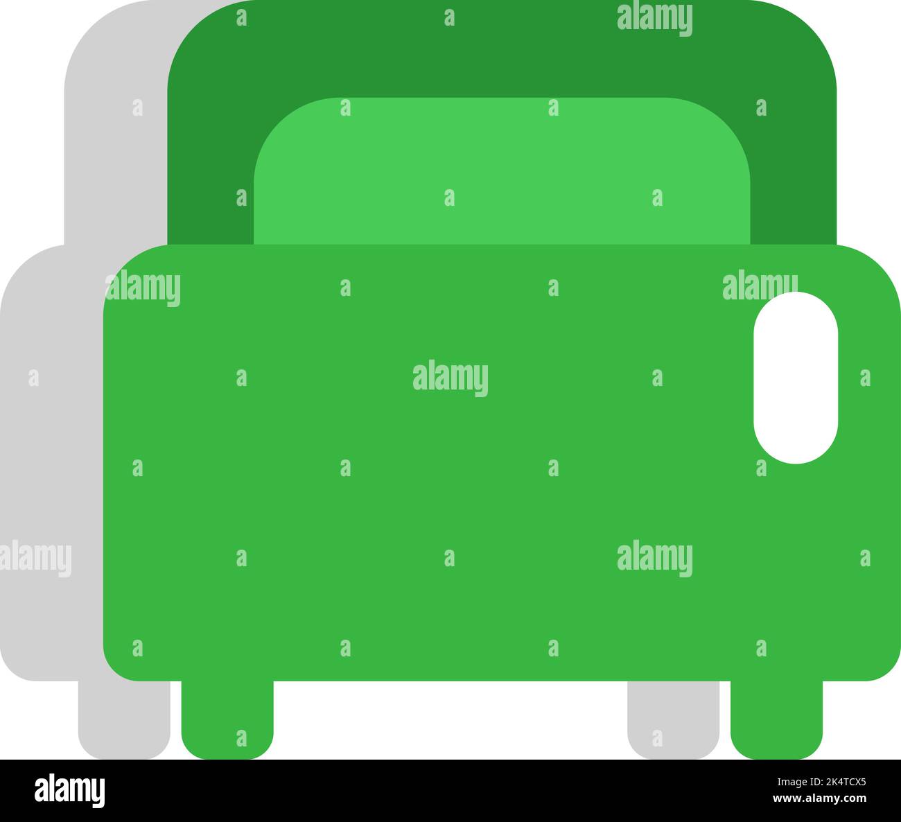 Hotel bed, illustration, vector on a white background Stock Vector ...