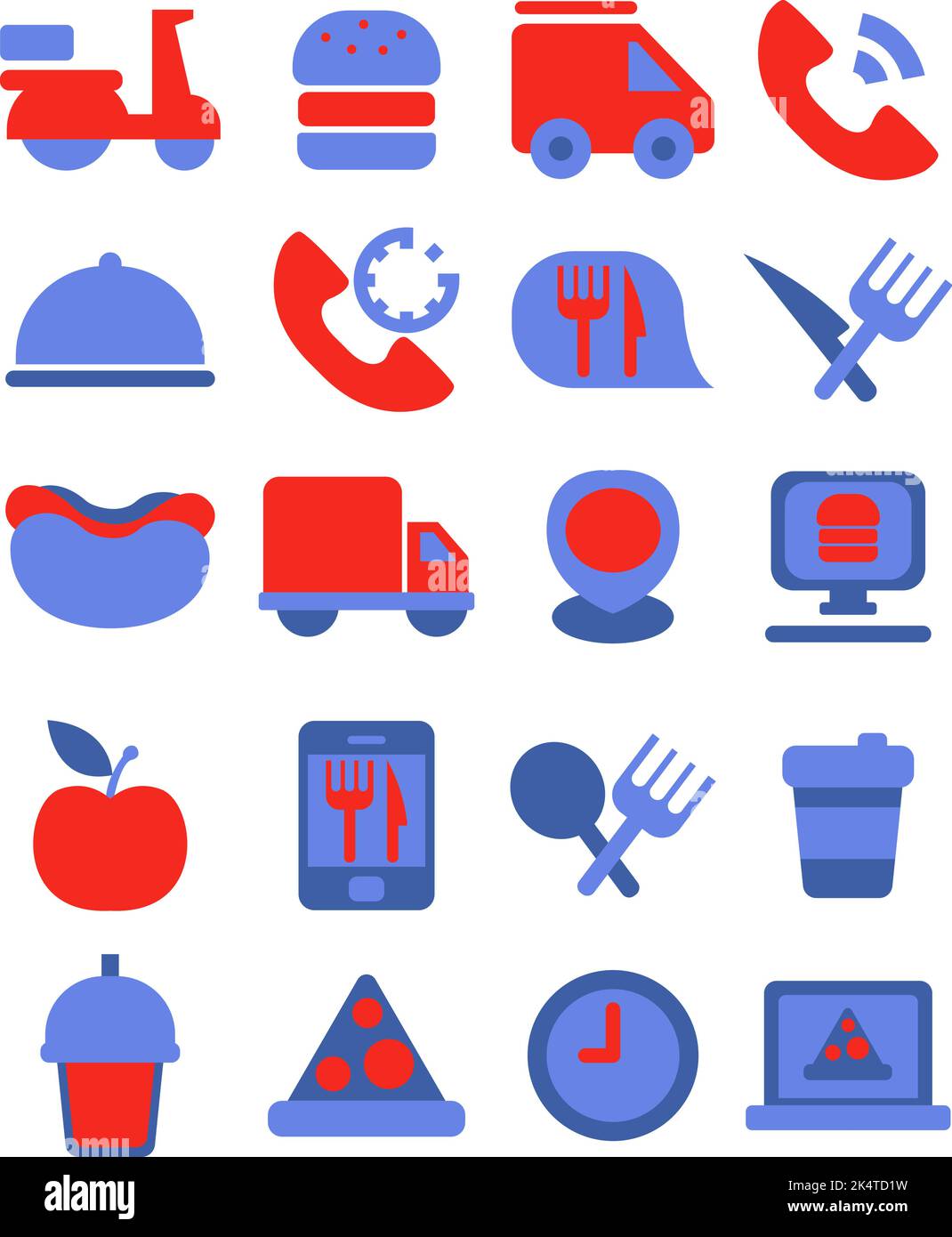 Food delivery, illustration, vector on a white background Stock Vector ...