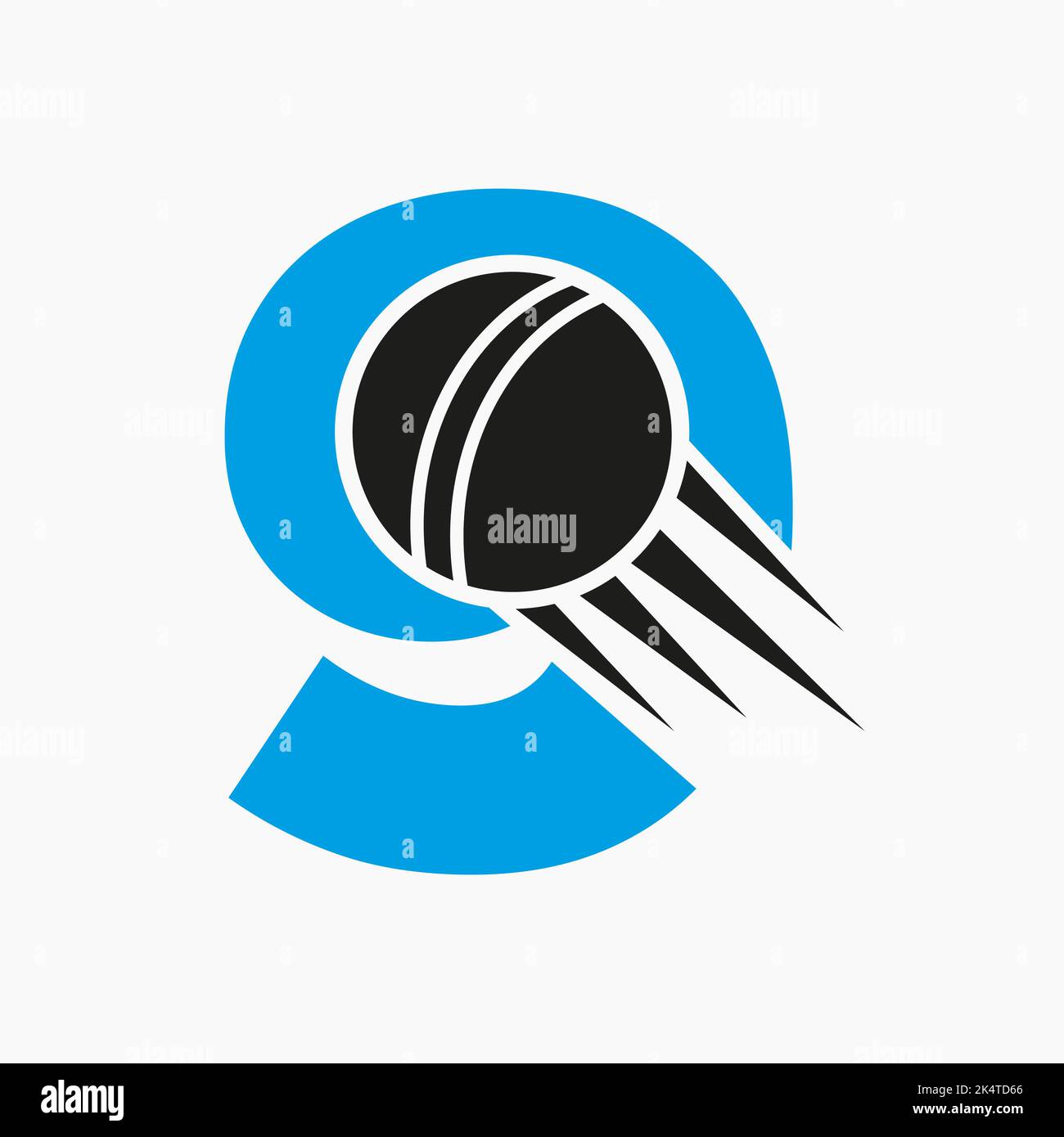 Letter 9 Cricket Logo Concept With Moving Cricket Ball Icon. Cricket ...