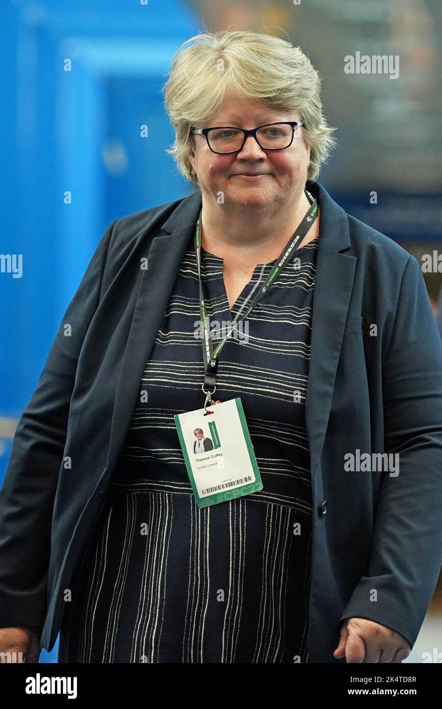 Deputy Prime Minister and Health Secretary Therese Coffey arrives at ...