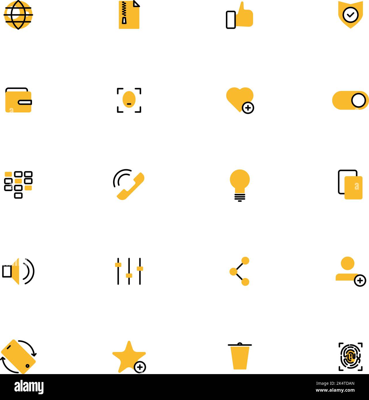 Mobile phone modes, illustration, vector on a white background Stock ...