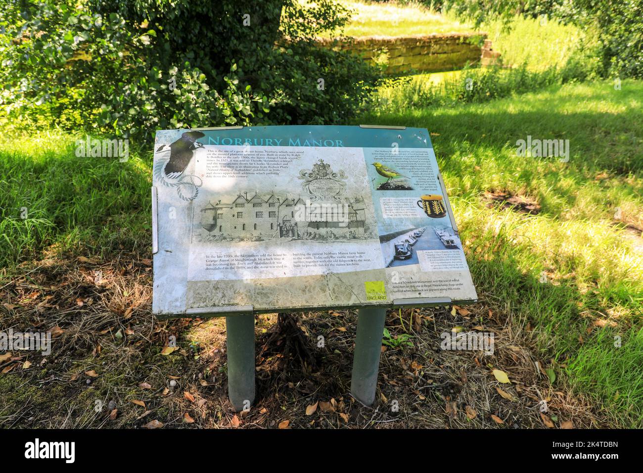 The moated site of the former Norbury Manor, Norbury, Staffordshire ...
