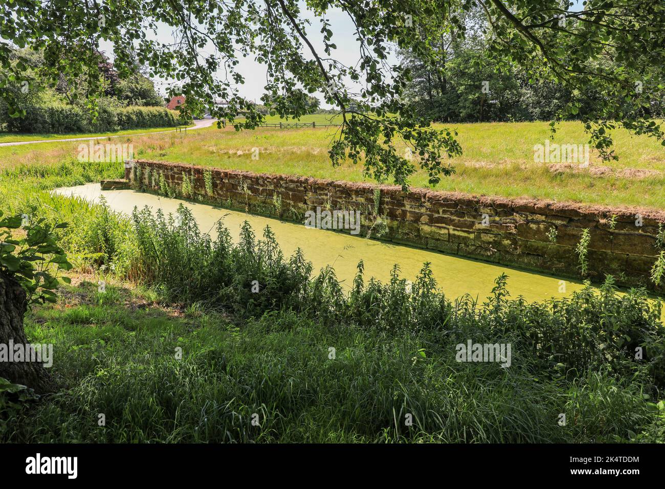The moated site of the former Norbury Manor, Norbury, Staffordshire ...
