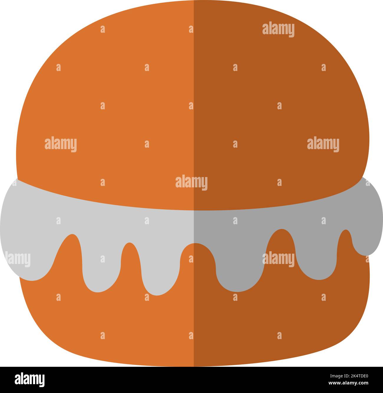 Orange burger, illustration, vector on a white background Stock Vector ...