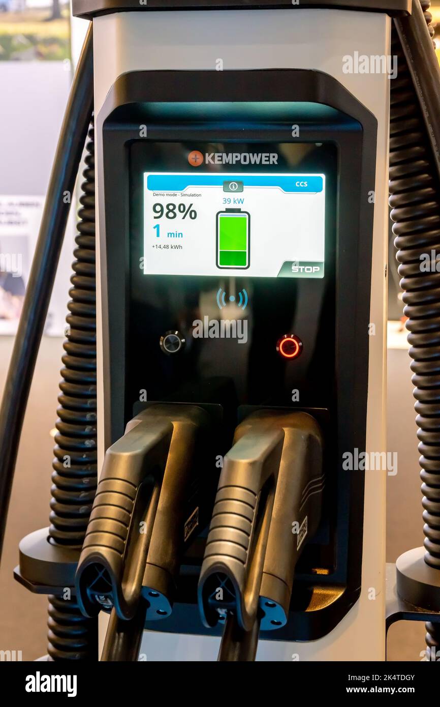 Kempower EV charger for electric vehicles at the Hannover IAA ...