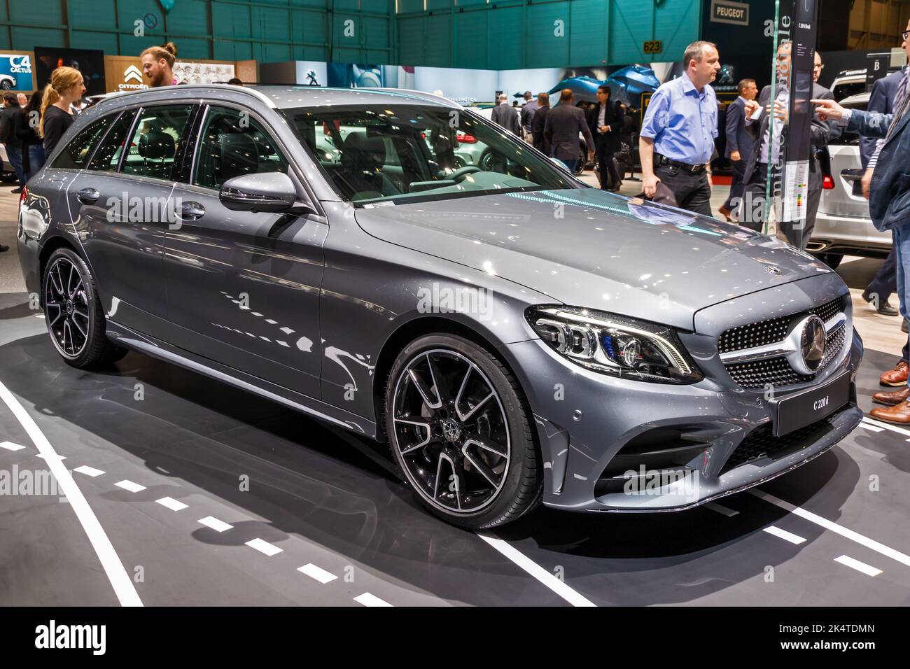 Mercedes Benz C 220d car at the 88th Geneva International Motor Show ...