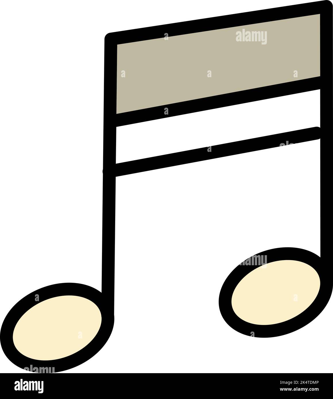 Music note, illustration, vector on a white background Stock Vector ...