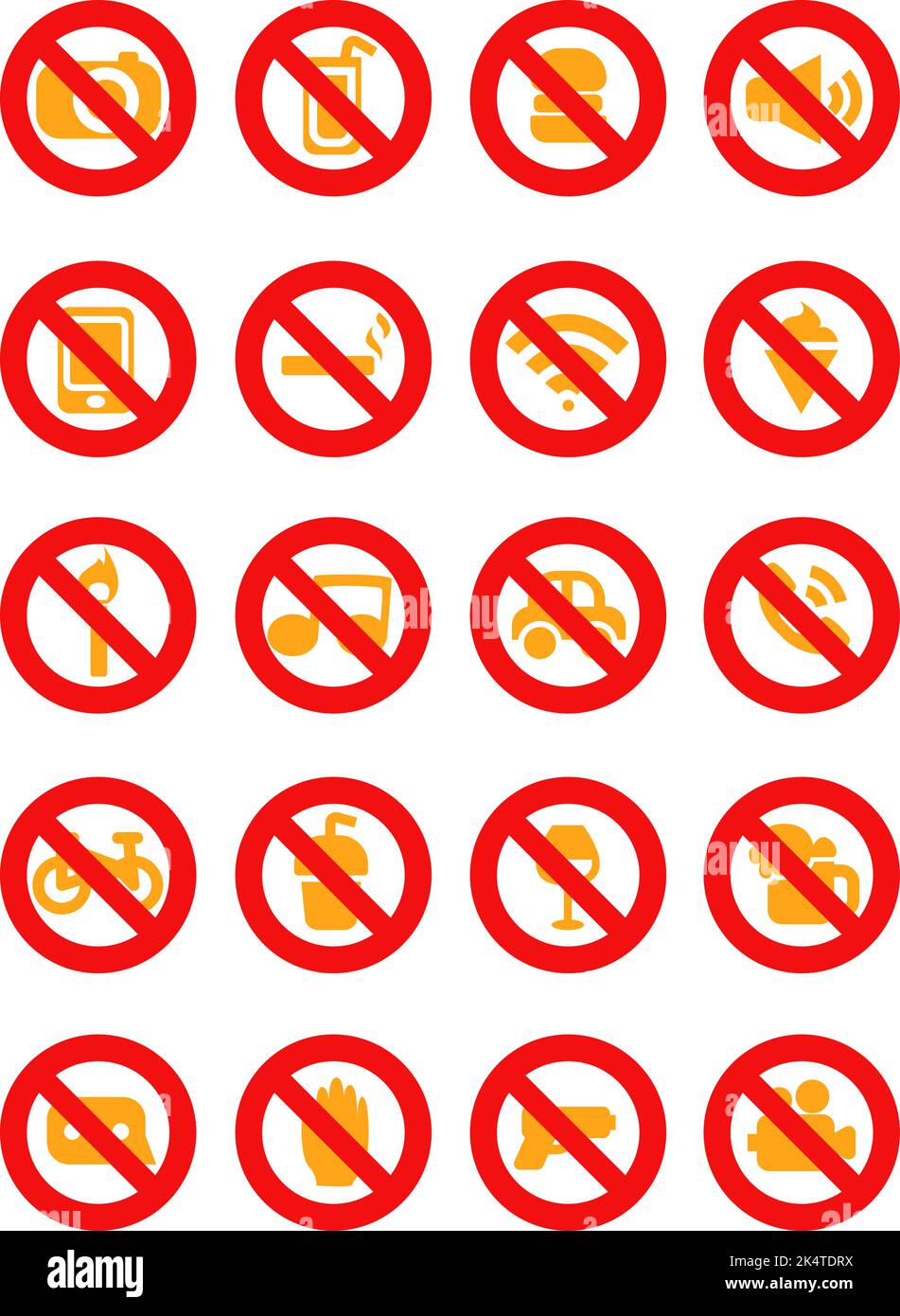 Pictogram prohibition signs hi-res stock photography and images - Alamy
