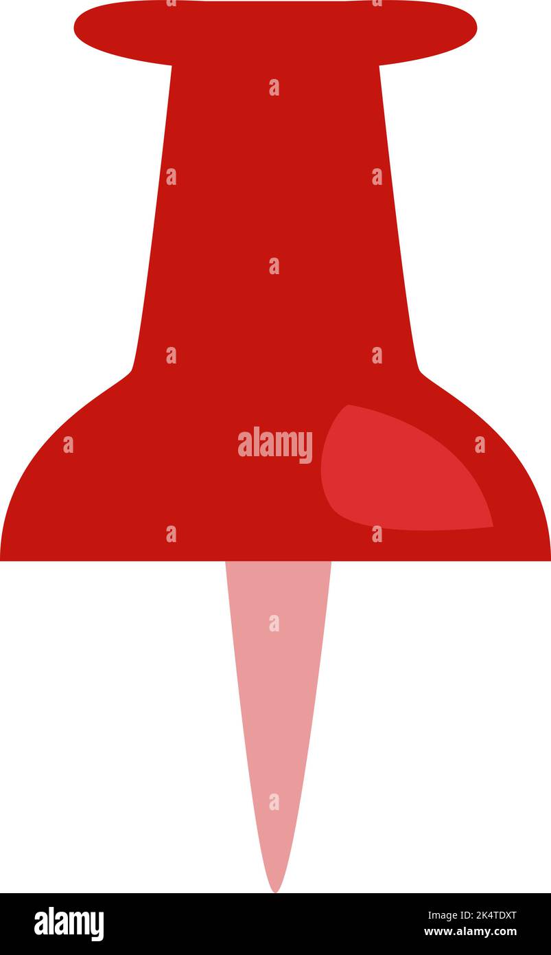 Office pin, illustration, vector on a white background Stock Vector ...