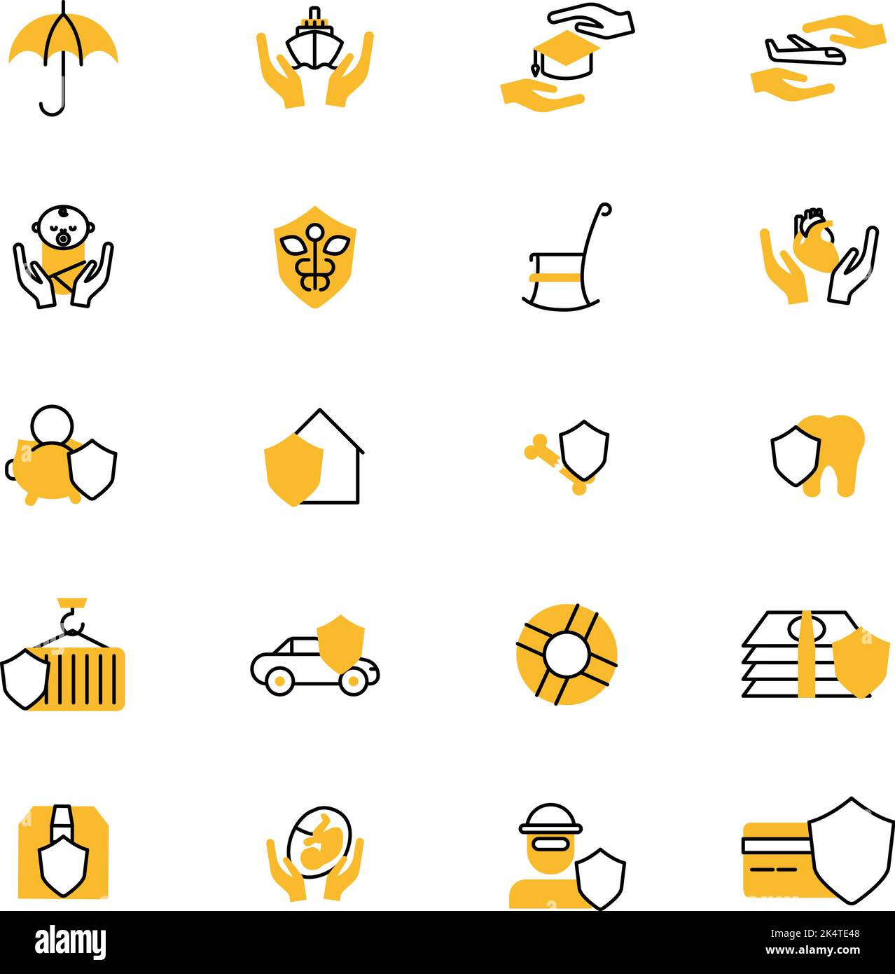 Insurance contract car on Stock Vector Images - Alamy