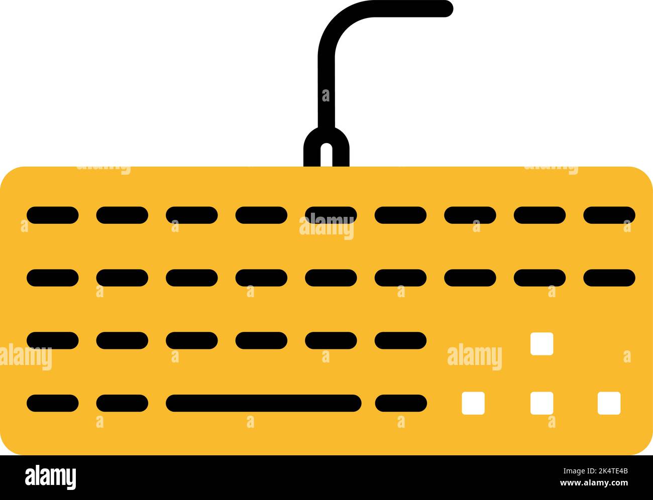 PC Keyboard, illustration, vector on a white background Stock Vector ...