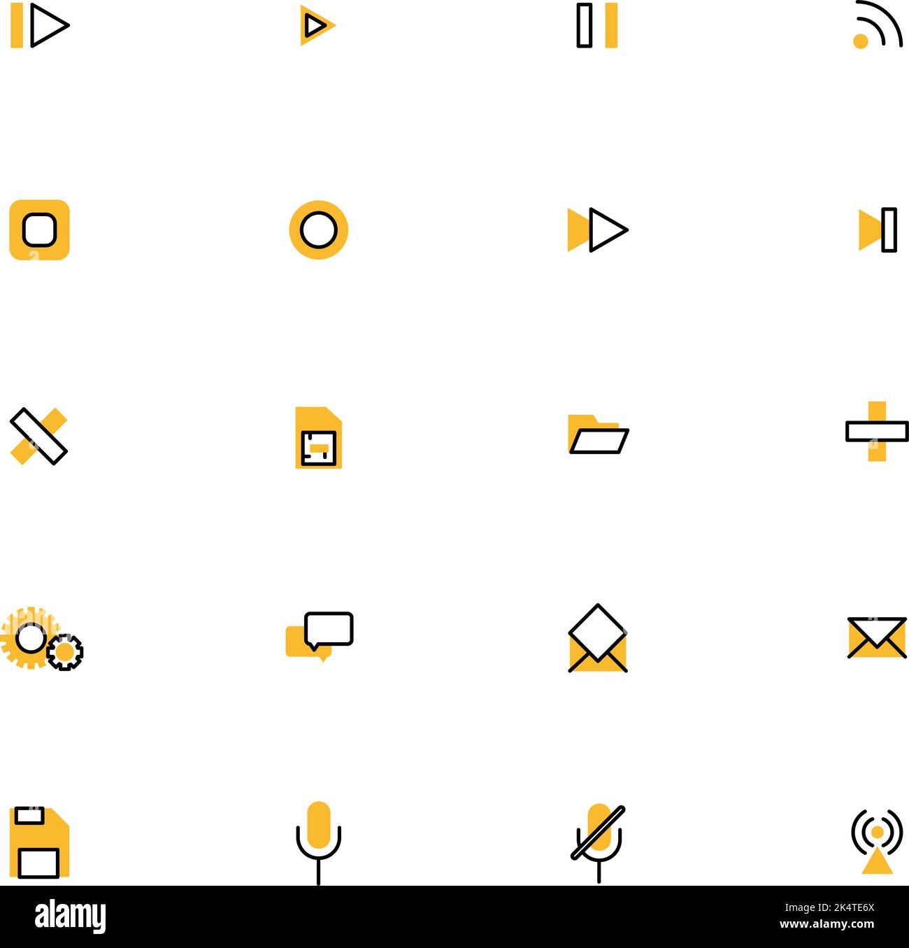 Contact icon pack Stock Vector Images - Alamy