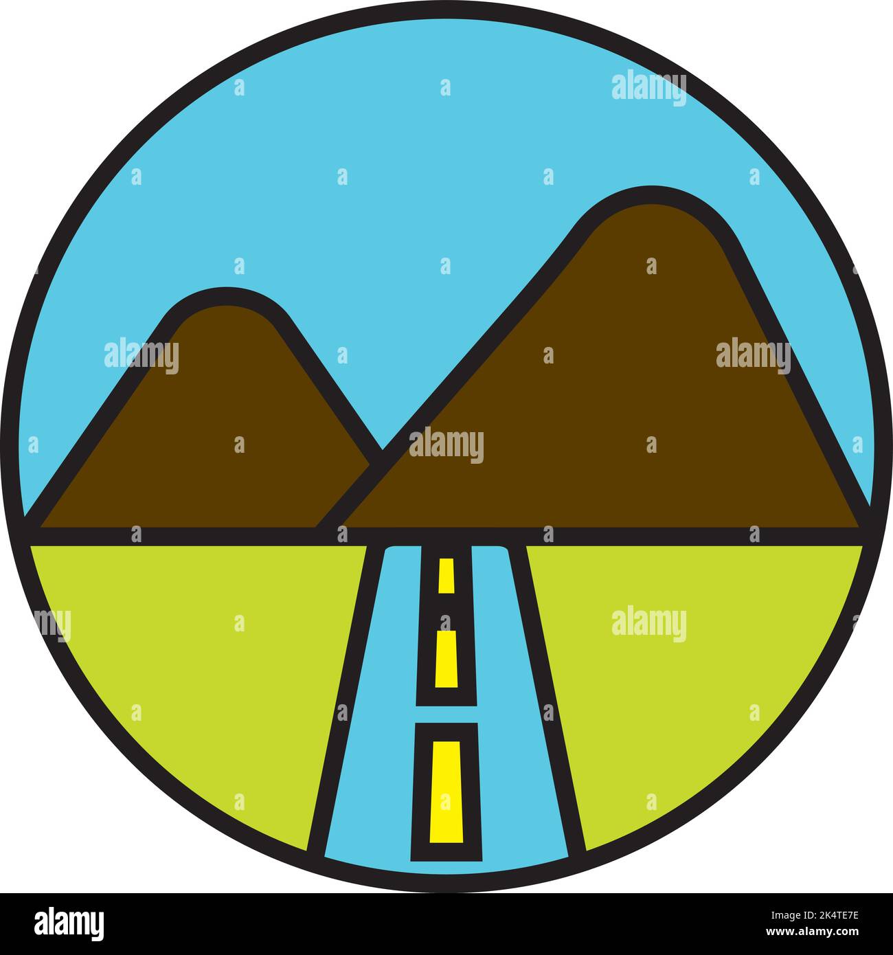 Spring landscape on wild Stock Vector Images - Alamy