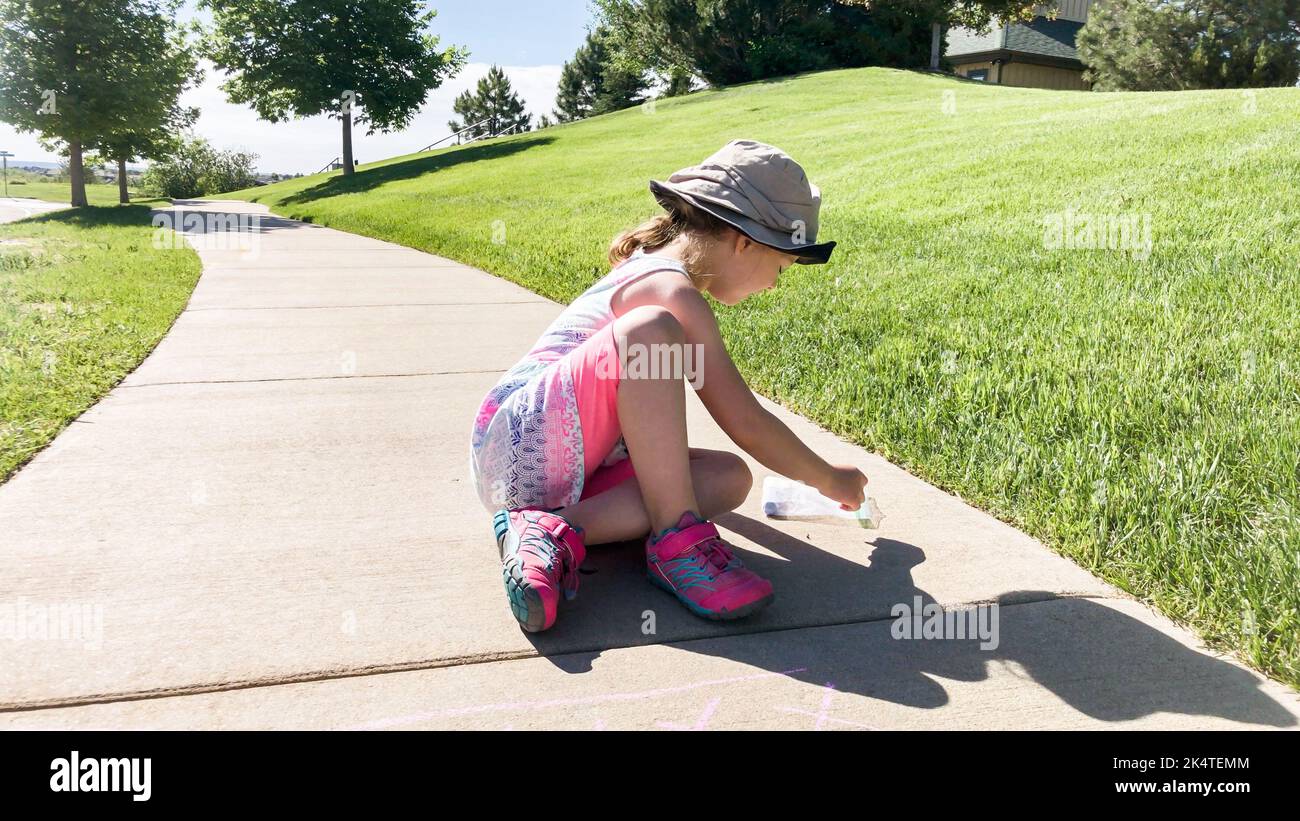 Kids chalk art Stock Photo - Alamy