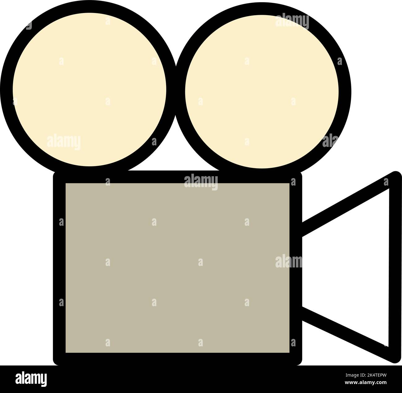 Music camera, illustration, vector on a white background Stock Vector ...