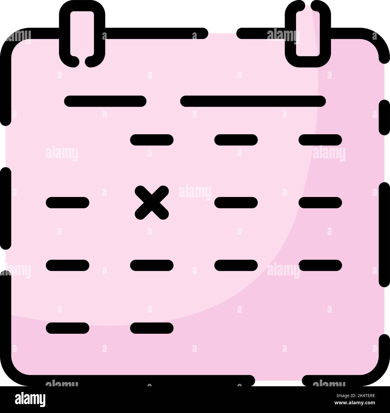 Female calender, illustration, vector on a white background Stock ...