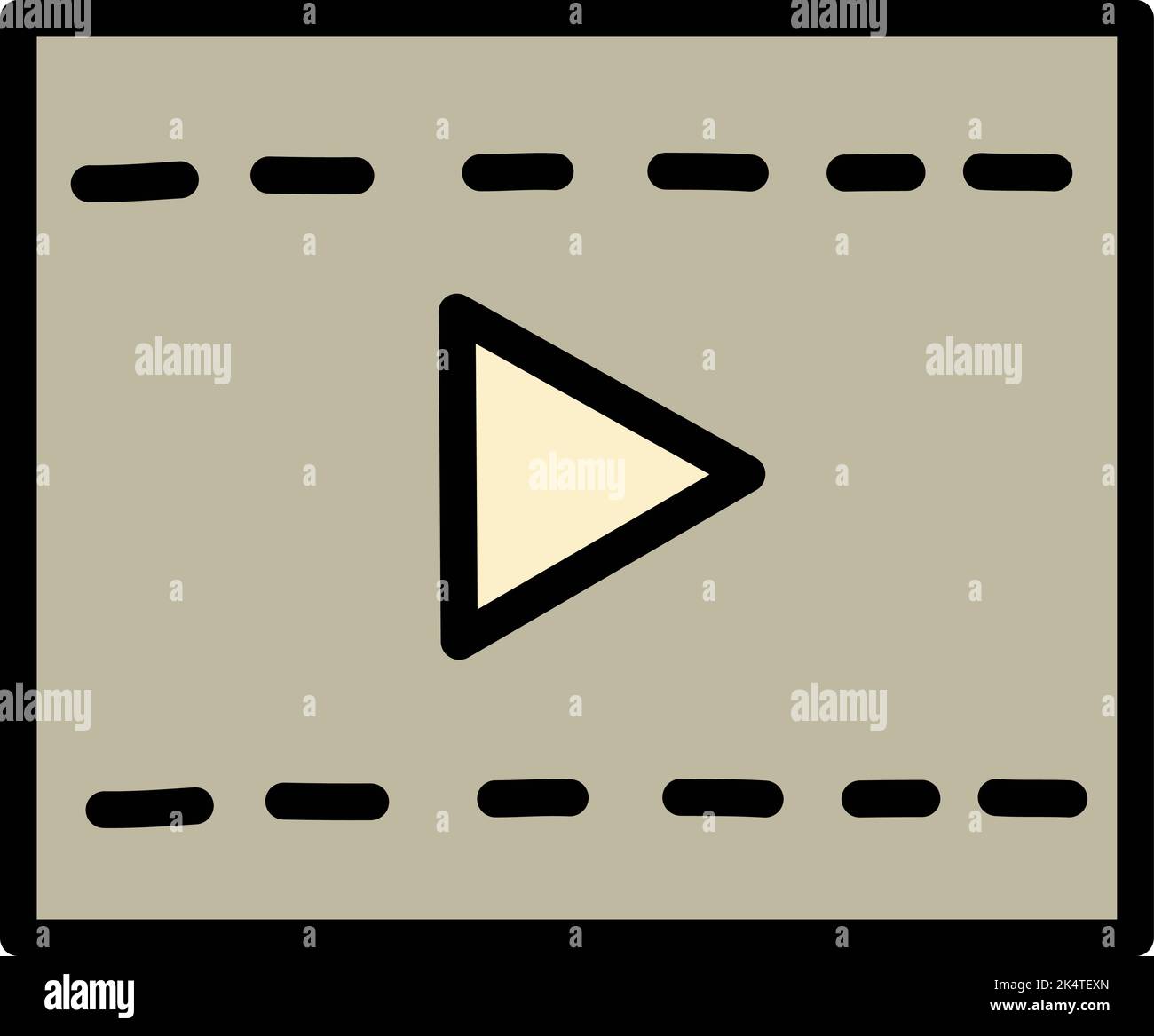 Video play button on screen Stock Vector Images - Alamy