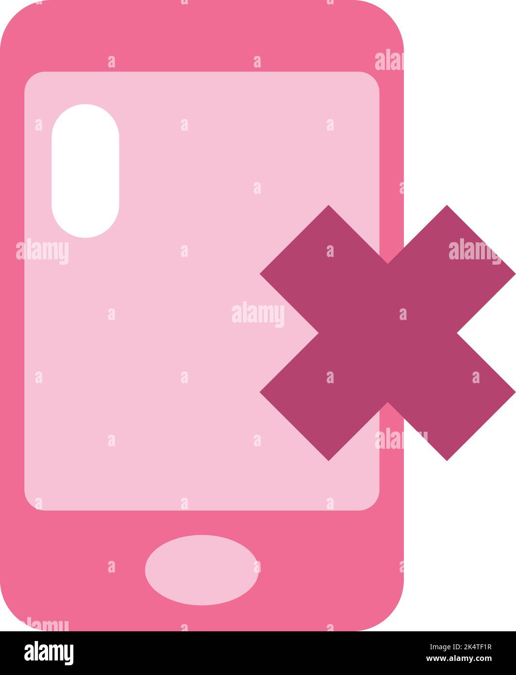 Missed phone call, illustration, vector on a white background Stock ...
