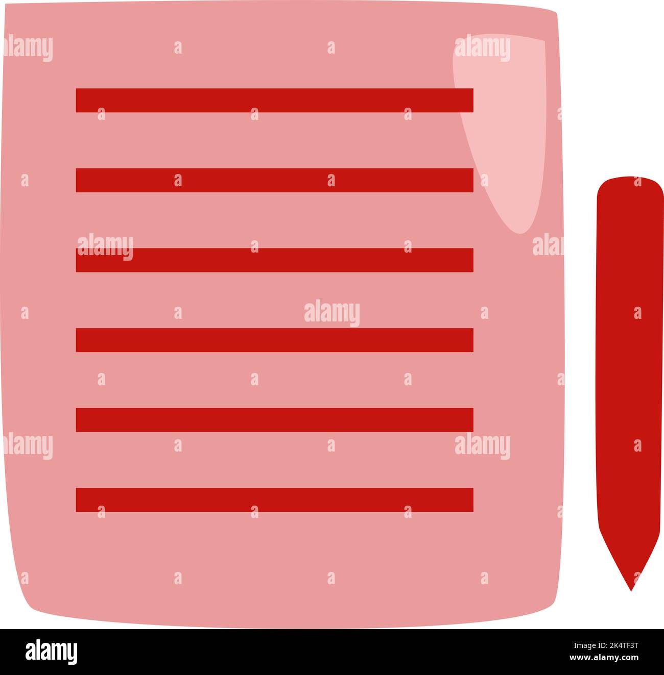Office document, illustration, vector on a white background Stock ...