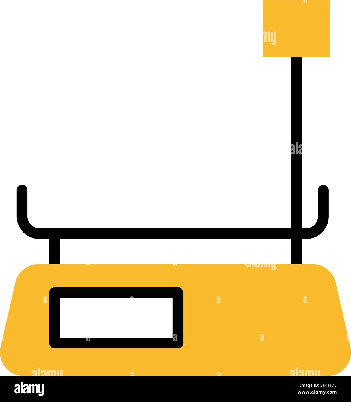 Supermarket scale, illustration, vector on a white background Stock ...