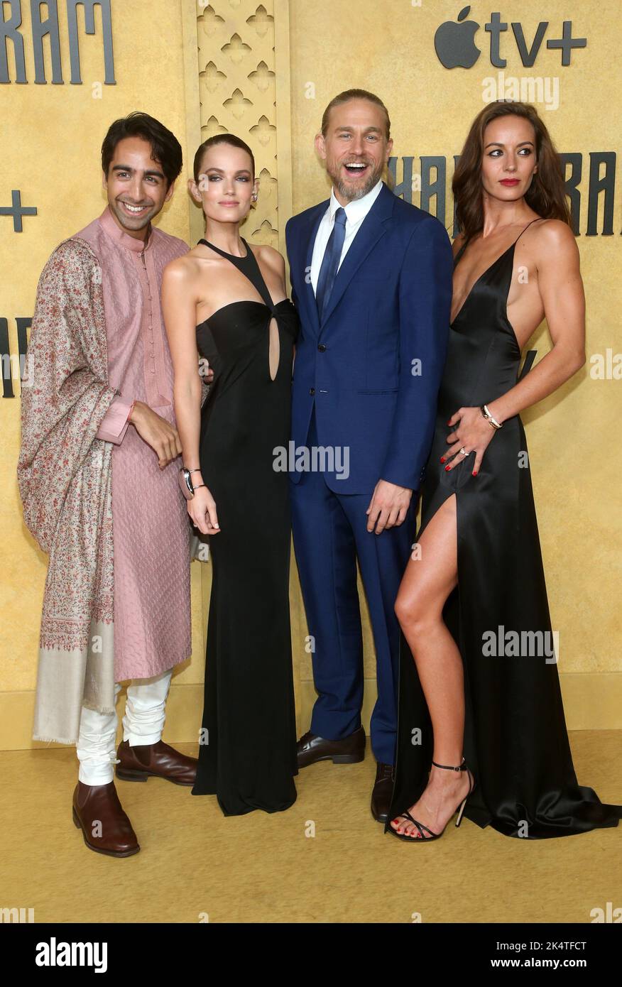 Los Angeles, Ca. 3rd Oct, 2022. Shubham Saraf, Elektra Kilbey, Charlie Hunnam, Antonia Desplat ...