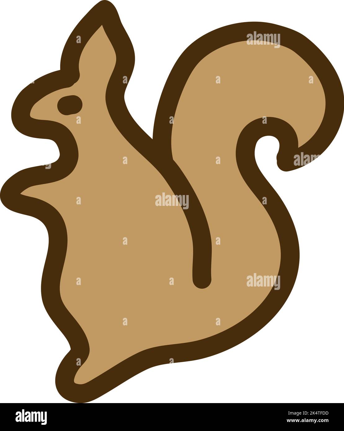 Pet squirrel, illustration, vector on a white background Stock Vector ...