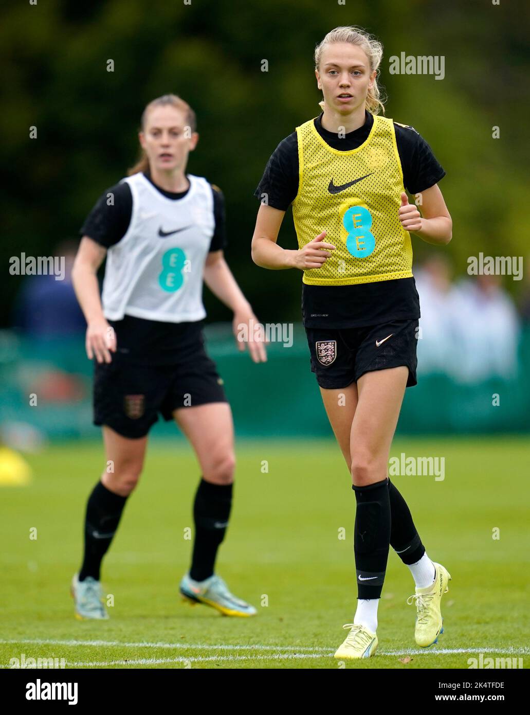 England's Esme Morgan during a training session at The Lensbury Resort ...