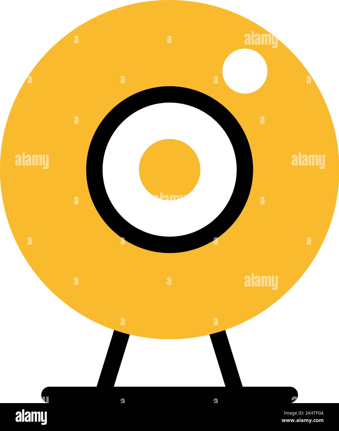 PC web camera, illustration, vector on a white background Stock Vector ...