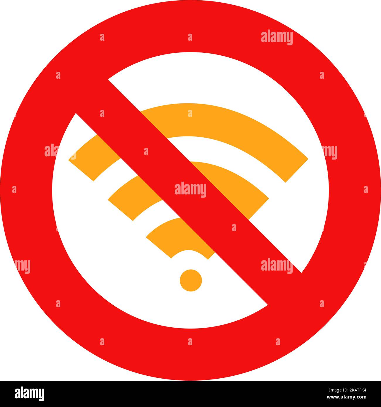 No internet allowed, illustration, vector on a white background Stock ...