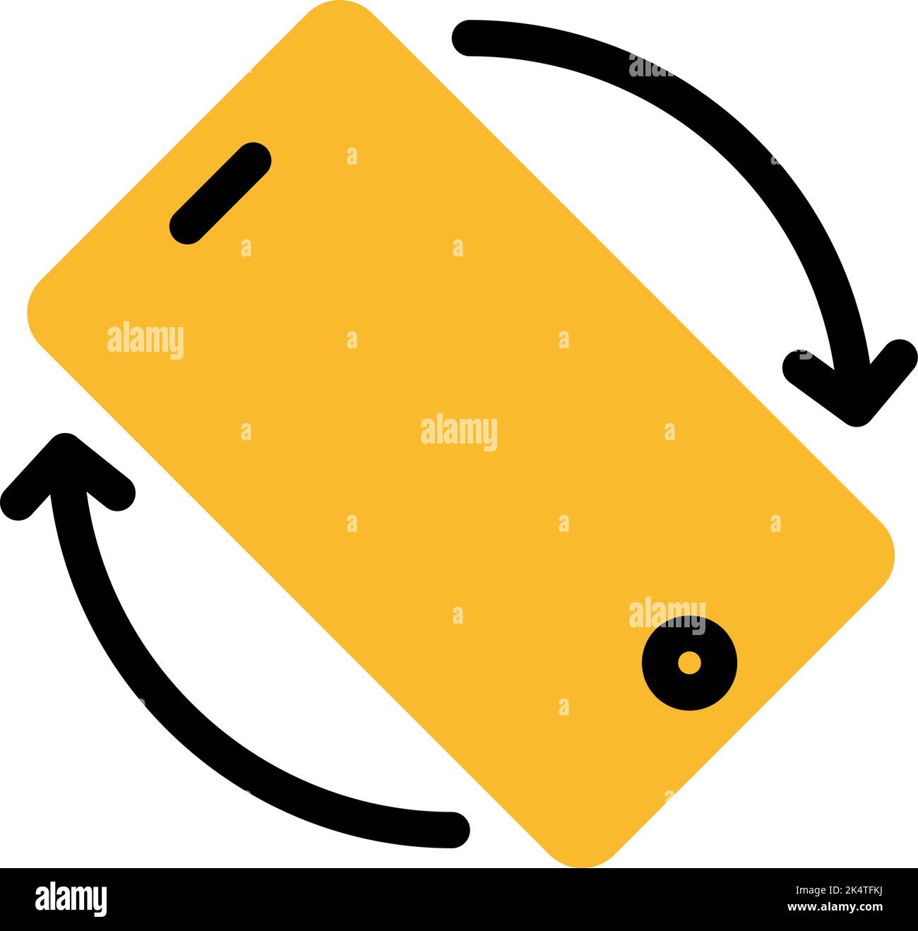 Screen rotate icon, illustration, vector on a white background Stock ...