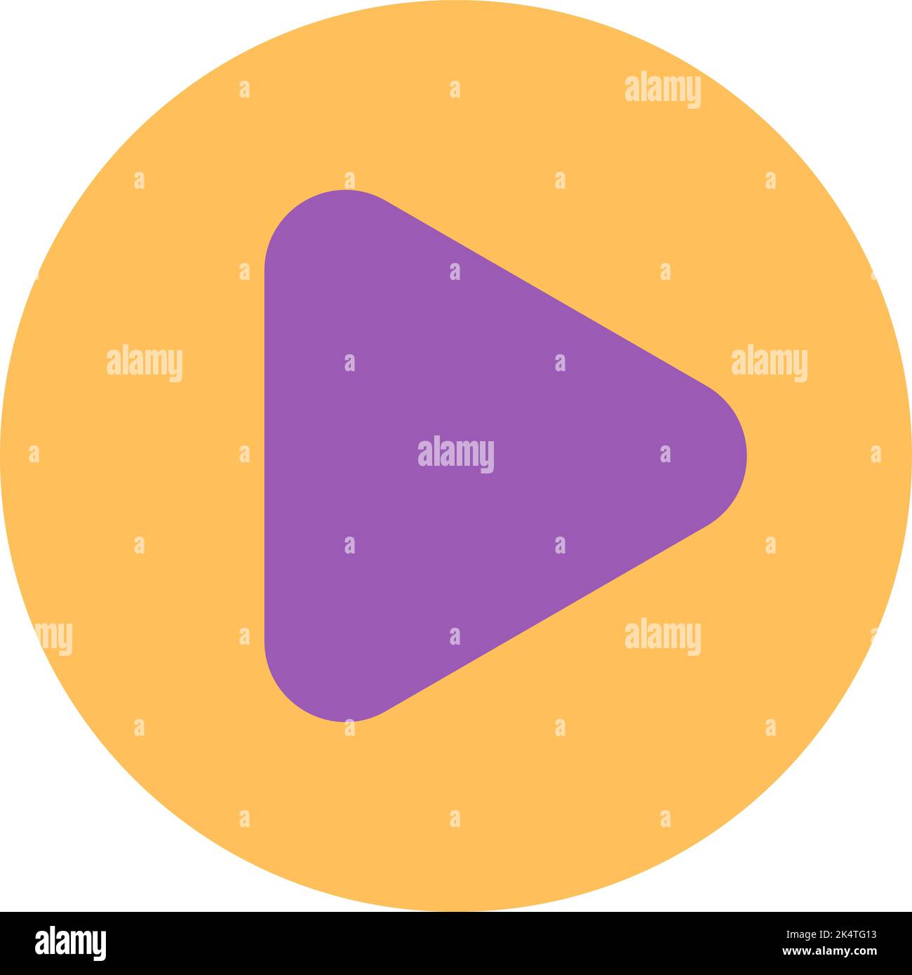 Podcast play button, illustration, vector on a white background Stock ...