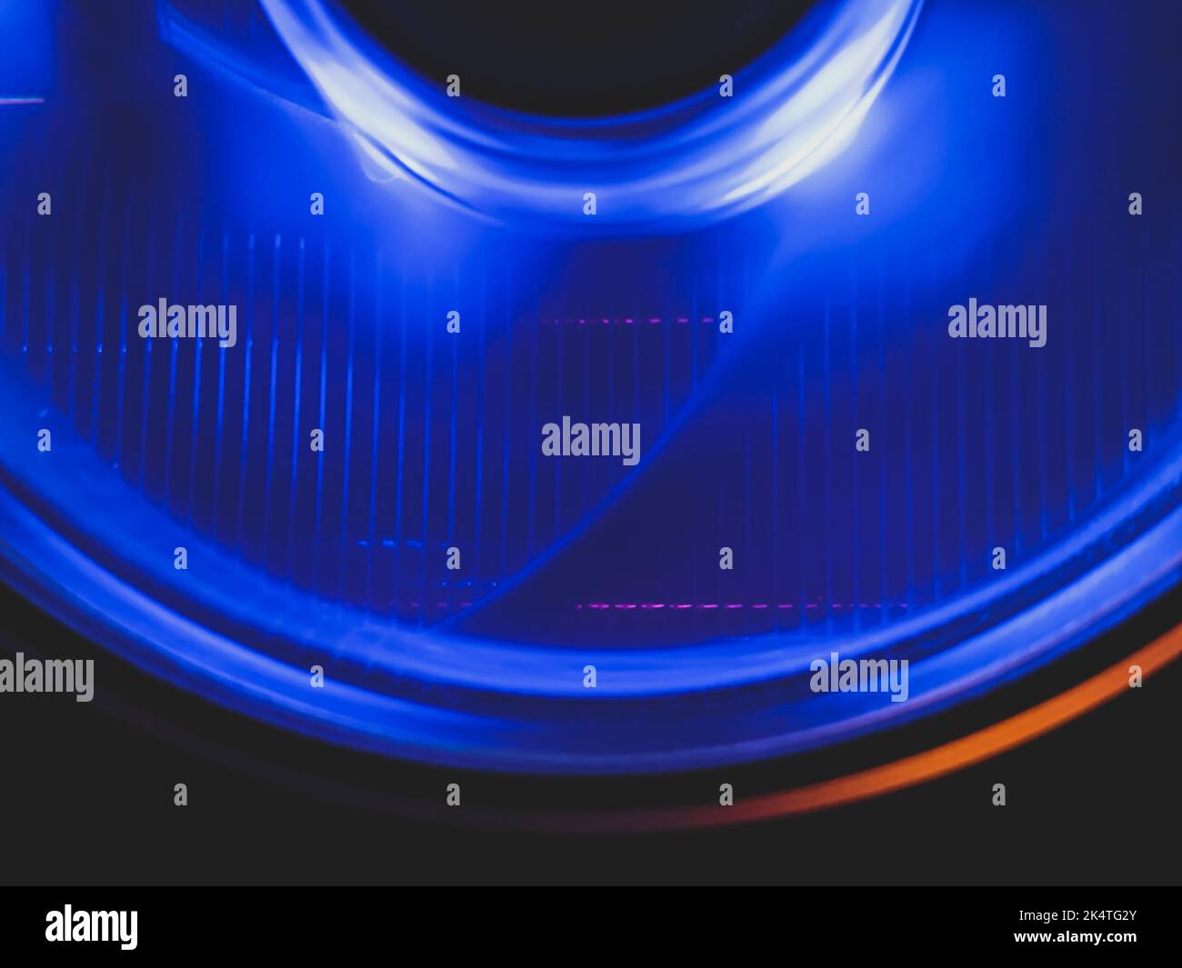 Computer cooling fan with blue light abstract background. cooler in ...
