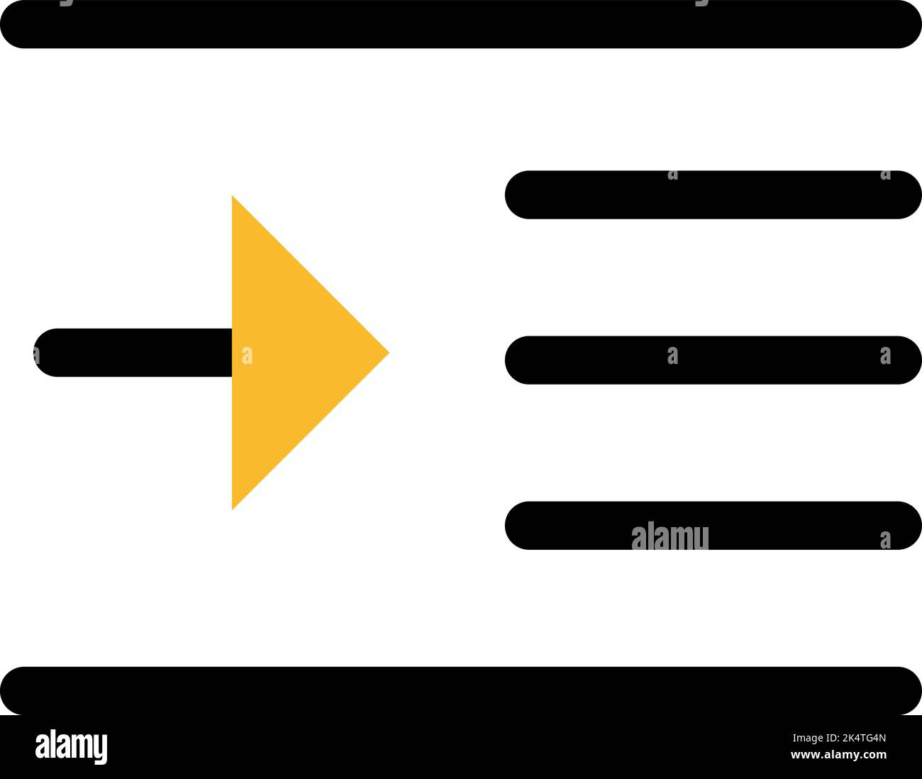 Text editing tab icon, illustration, vector on a white background Stock ...